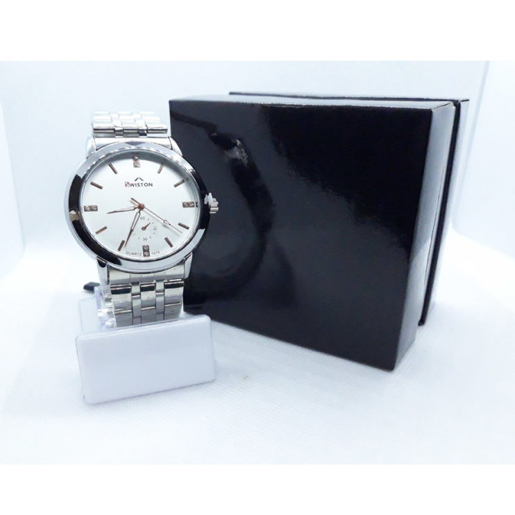 Gents Swiston Silver Quartz Casual Watch - shimmer.lk