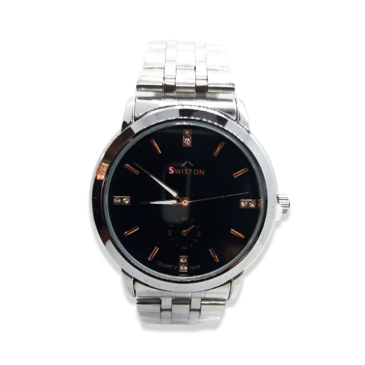 Gents Swiston Silver Quartz Casual Watch - shimmer.lk